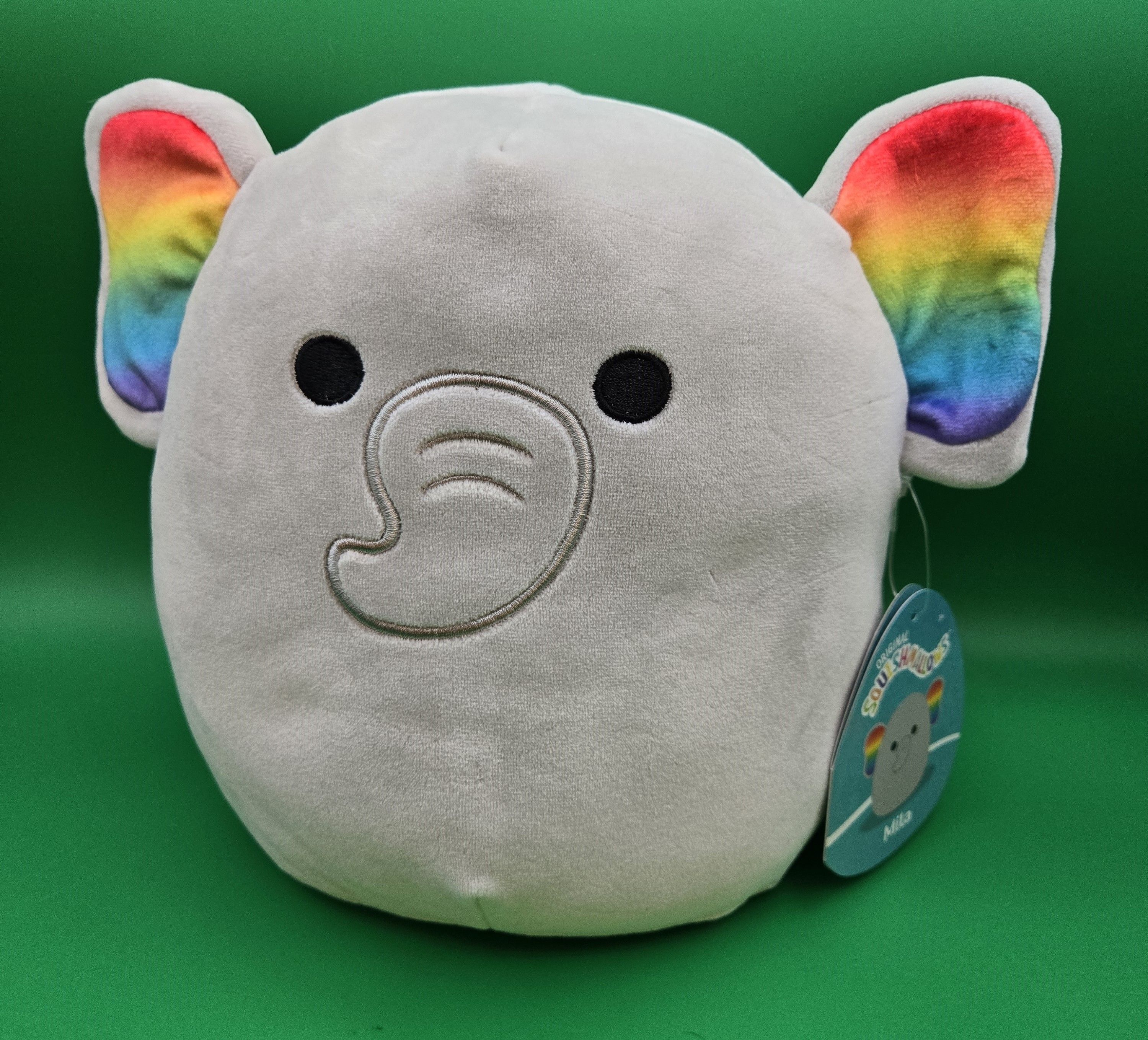 Squishmallows "Mila" The Grey Elephant With Rainbow Ears , 8-Inch Plush ...