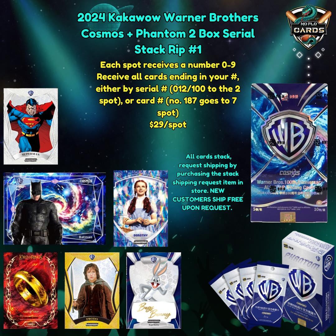 2024 Kakawow Warner Brothers Cosmos + Phantom 2 Box Serial Stack Rip #1 - Entertainment Cards