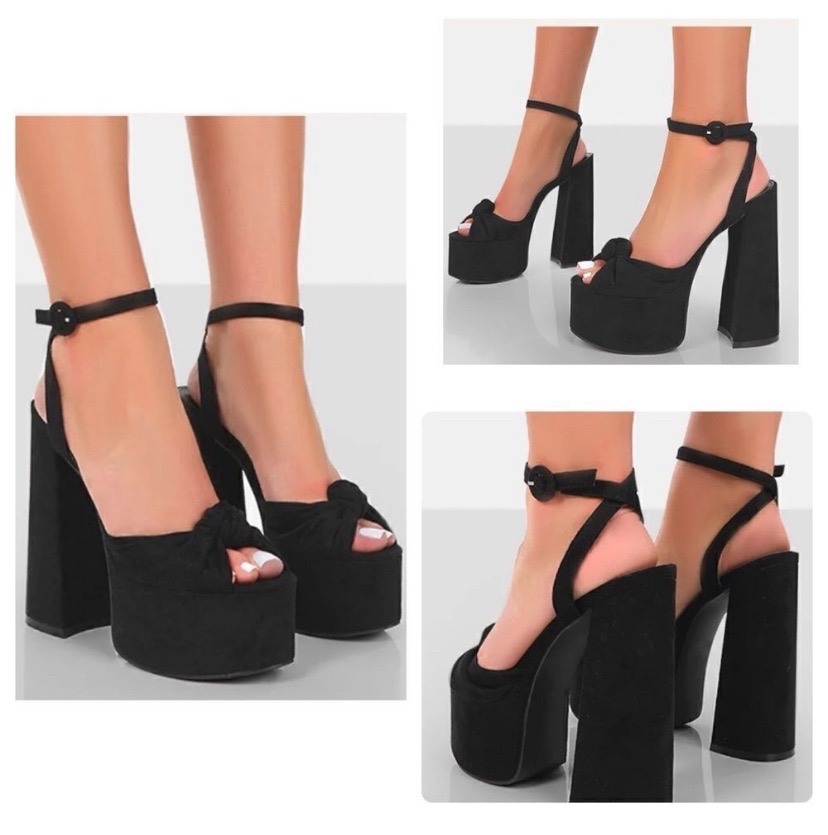 NWOT Knotted Velvet Platform Heels 7