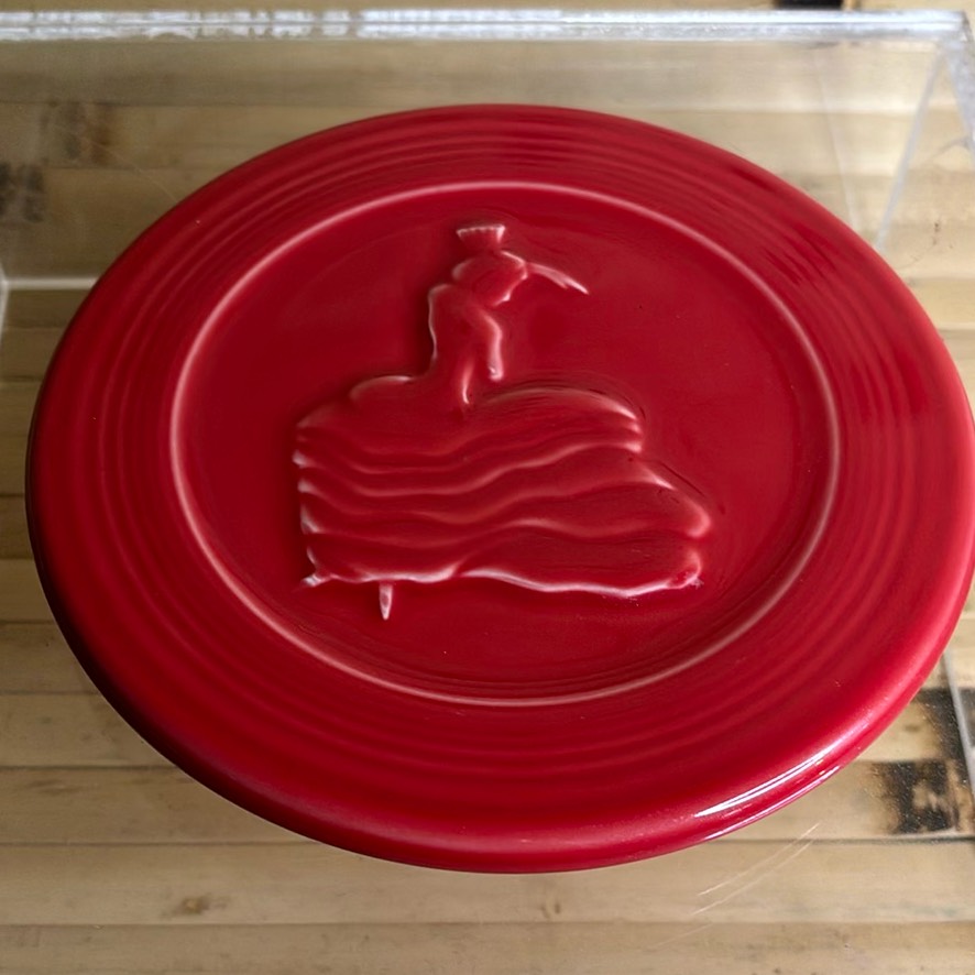 Red Fiestaware Spoon Rest
