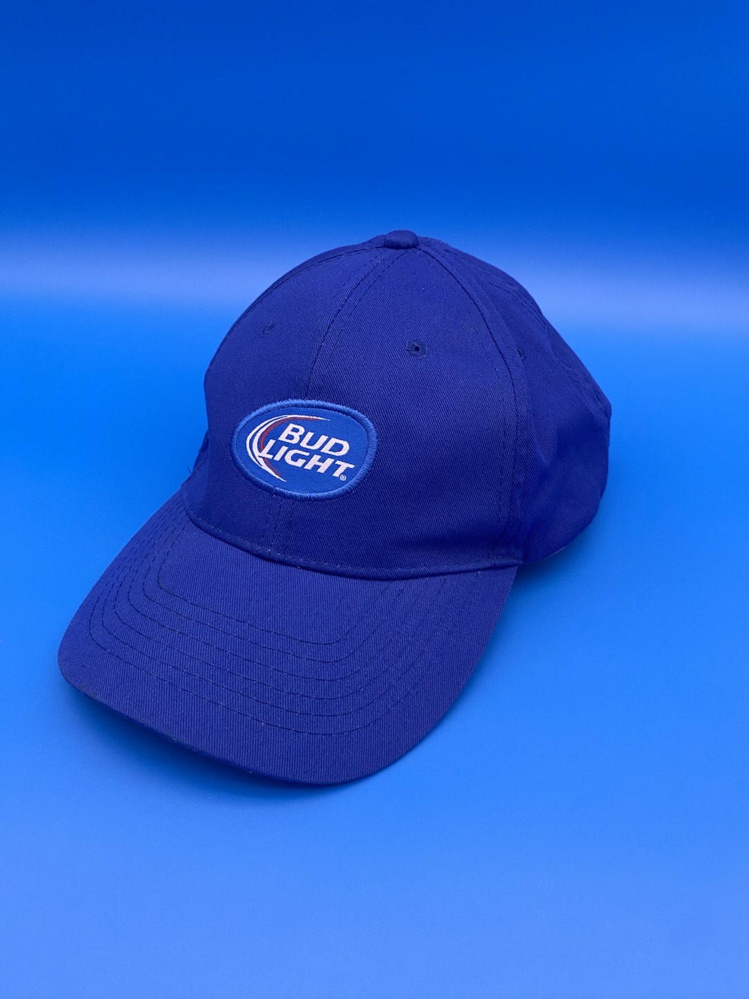 Bud Light Blue Adjustable Baseball Cap Hat - Patch Logo