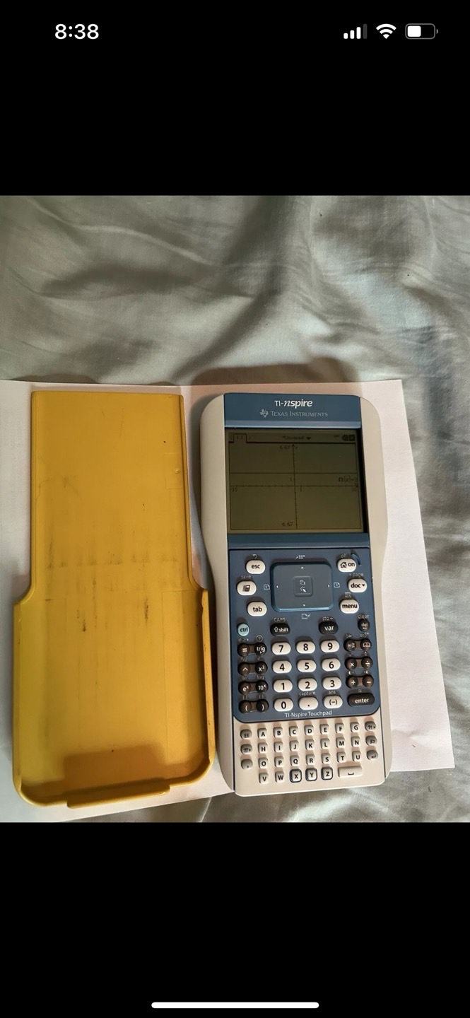 Texas Instrument TI NSPIRE Graphing Calculator W Cover Tested Ti Nspire ...