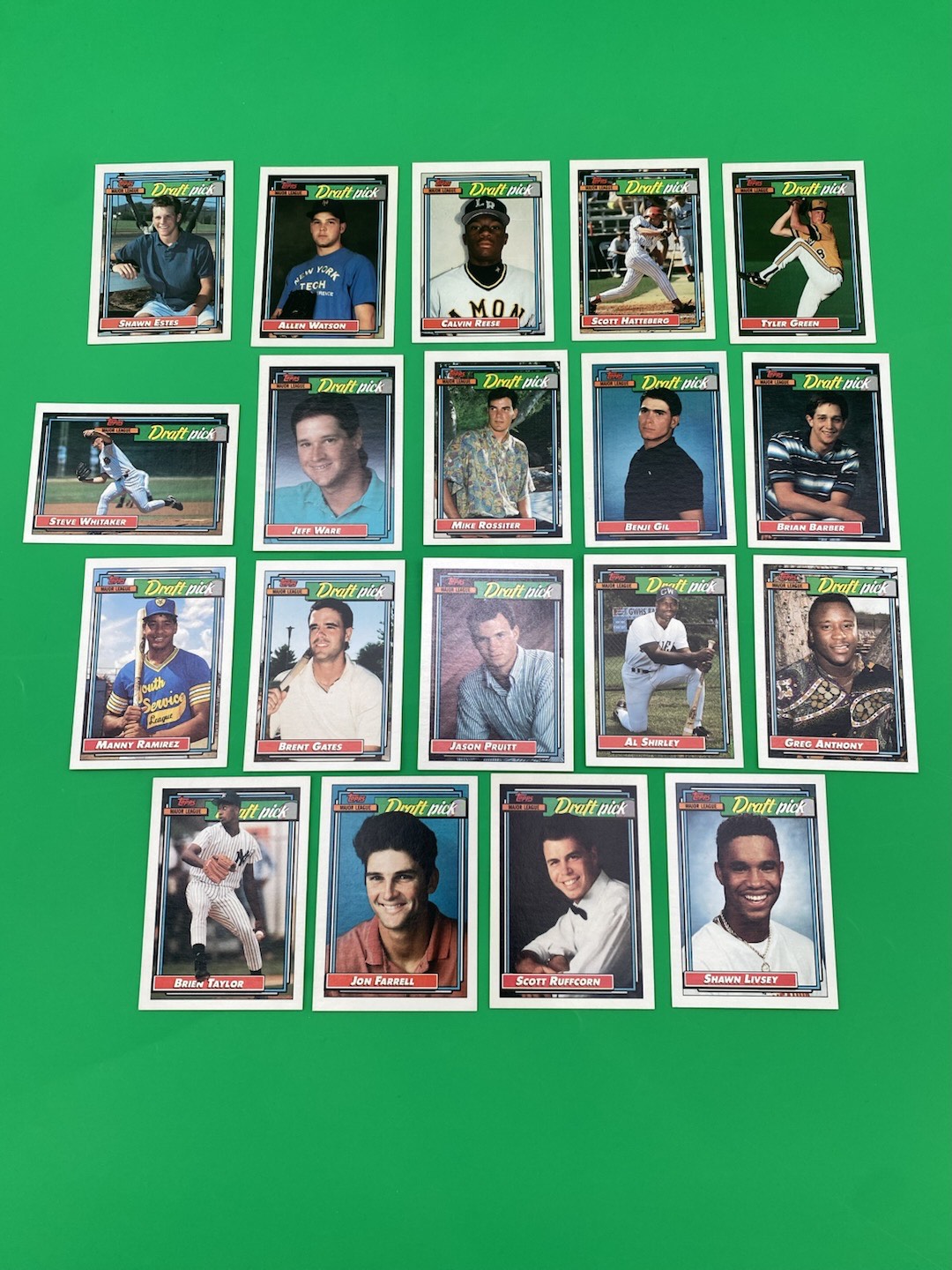 Topps 1992 MLB Draft Pick Lot of 19 Different Trading Cards