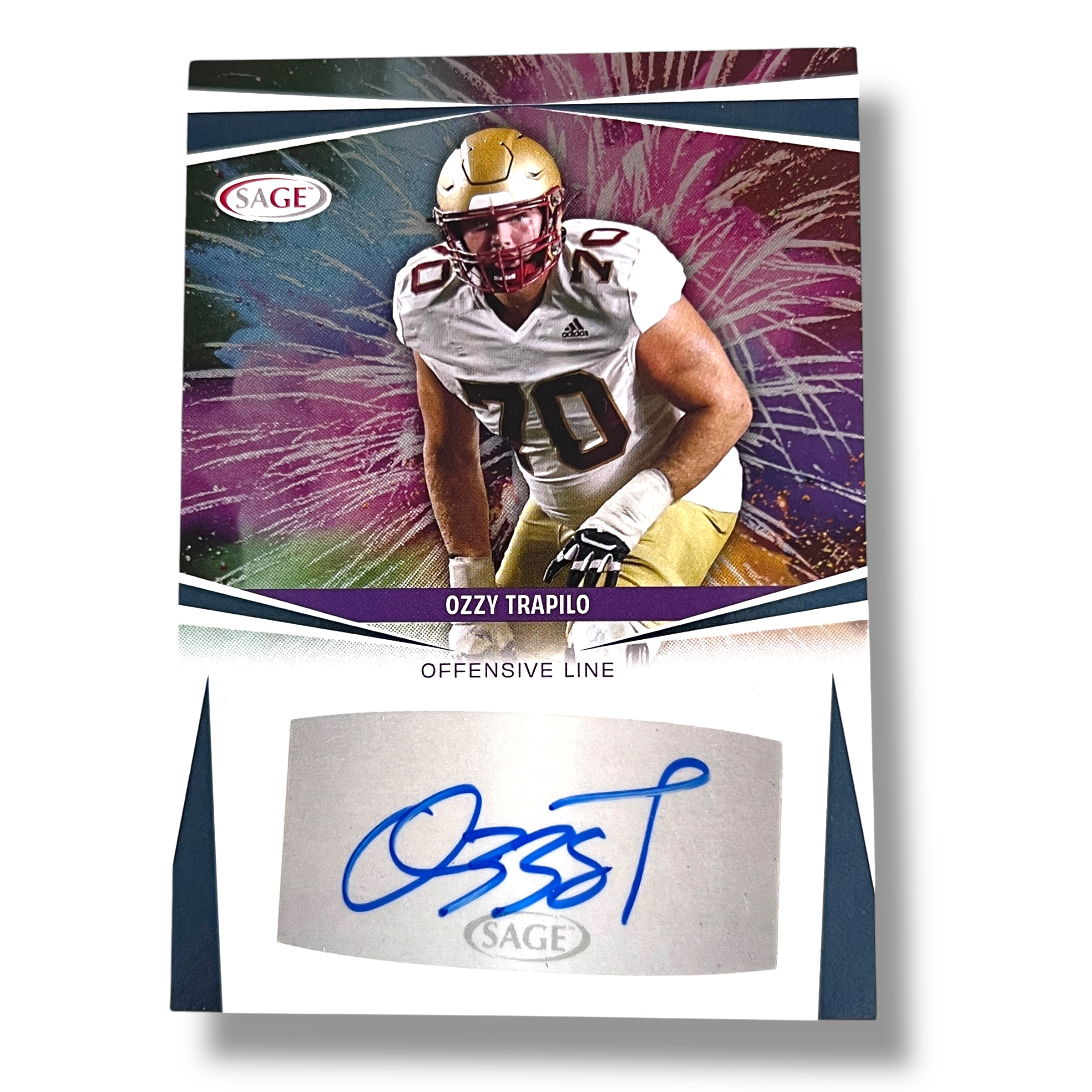 2025 SAGE HIT Ozzy Trapilo Autograph Blue #A-OT Chicago Bears