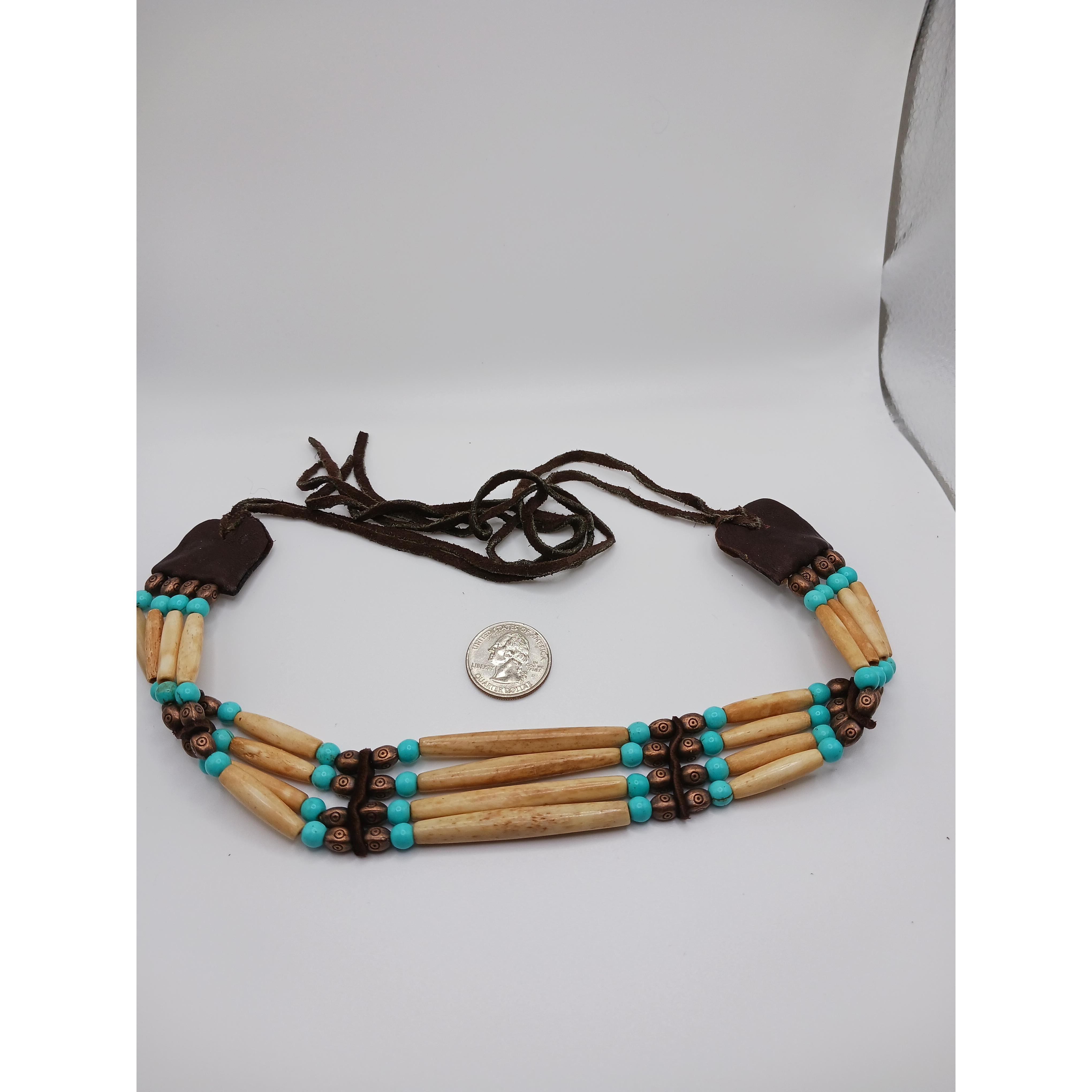 Buffalo Hair Pipe Bead Choker