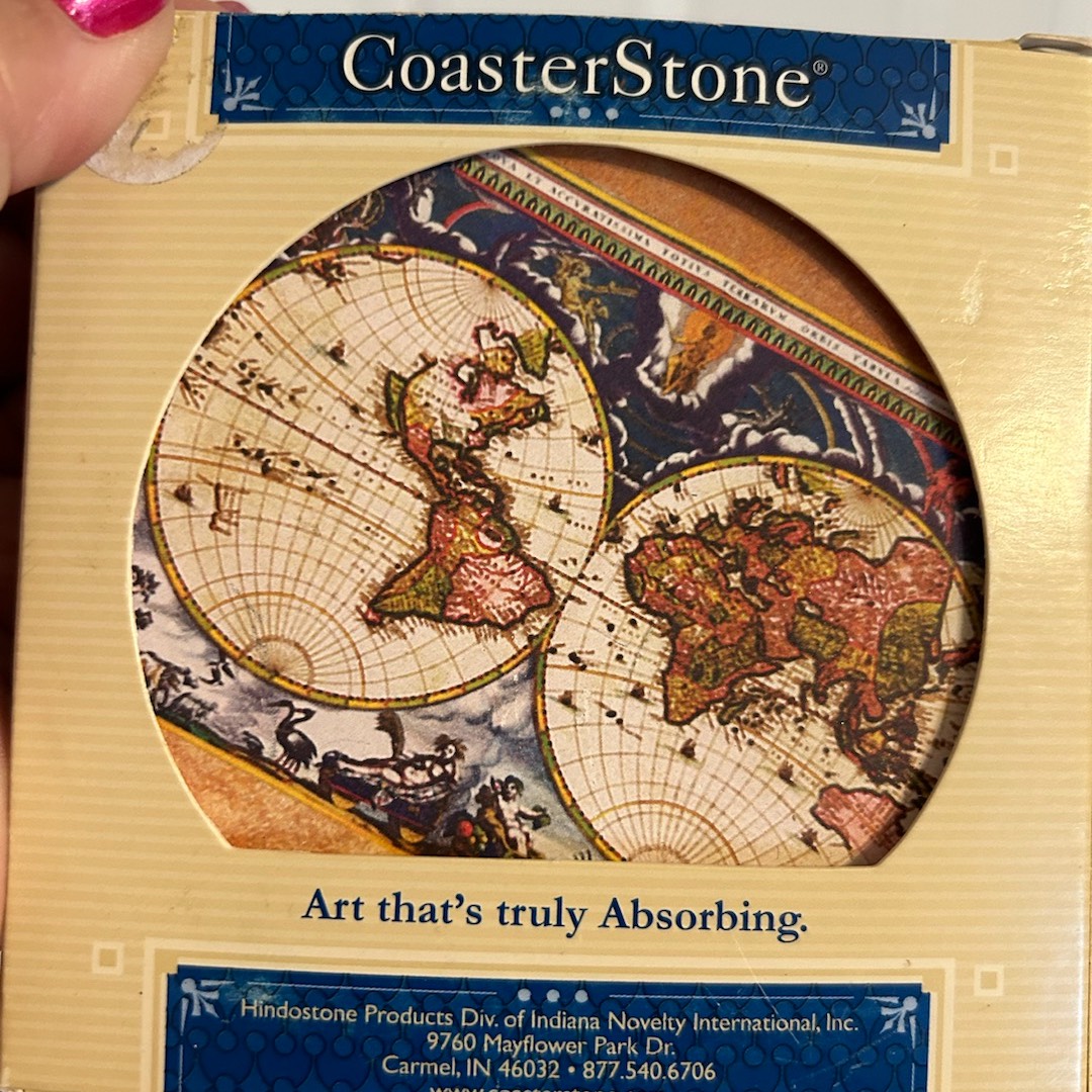 World Map Stone Coasters