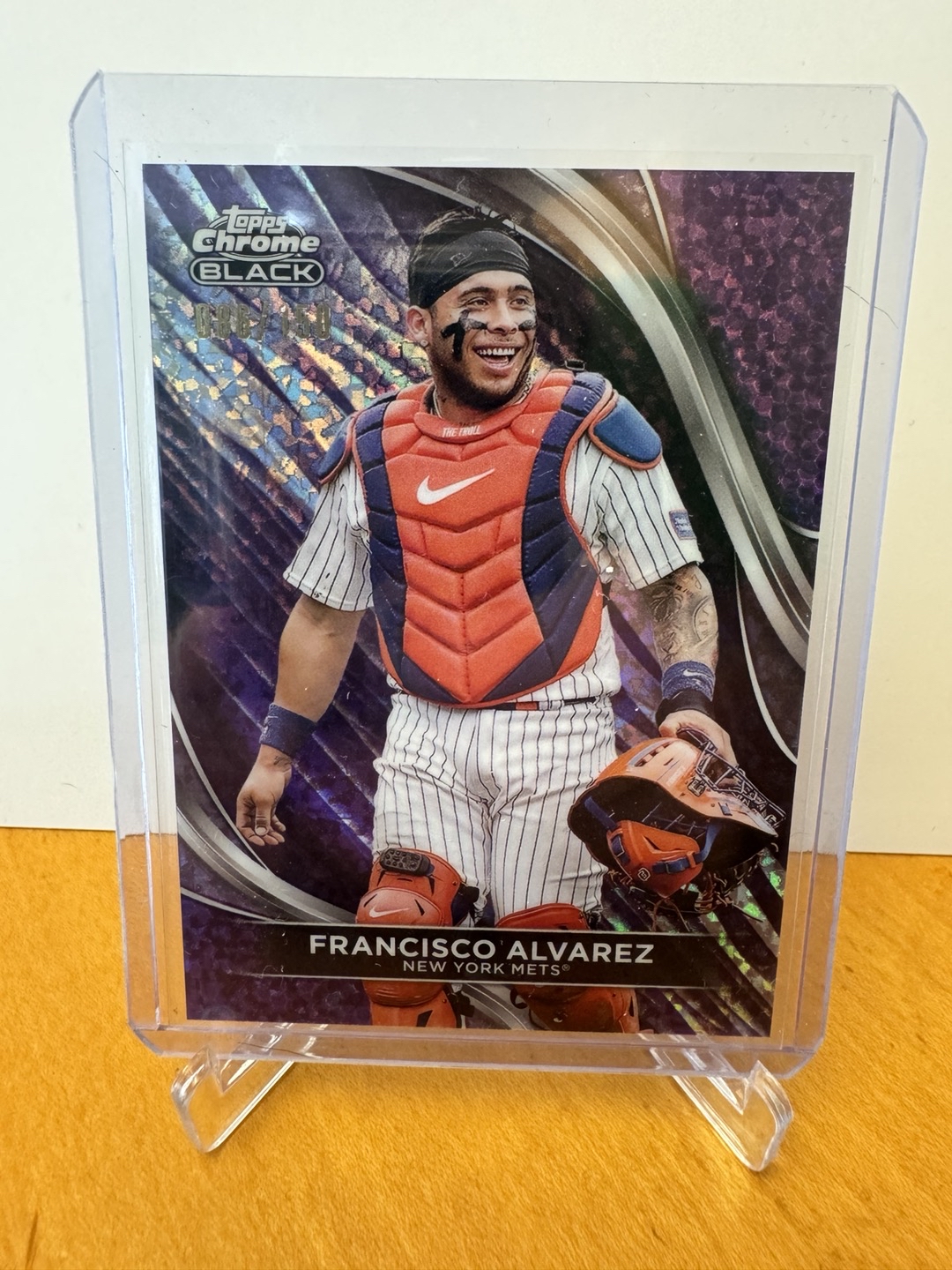 Francisco Alvarez 2024 Topps Chrome Black Purple Mini Diamond ...