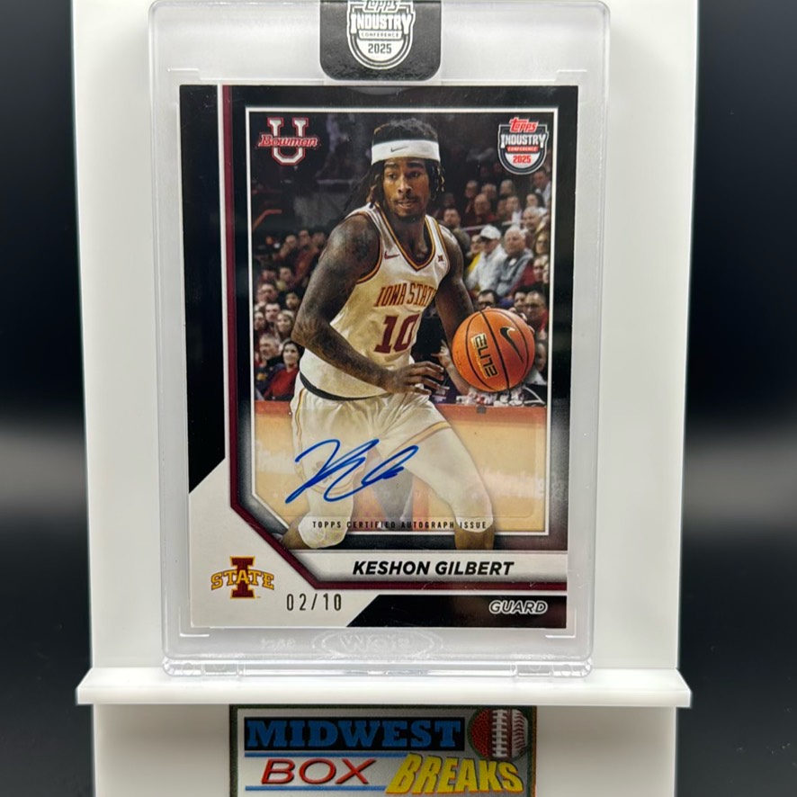 Keshon Gilbert (Iowa State) Auto 02/10 2025 Topps Industry Conference ...