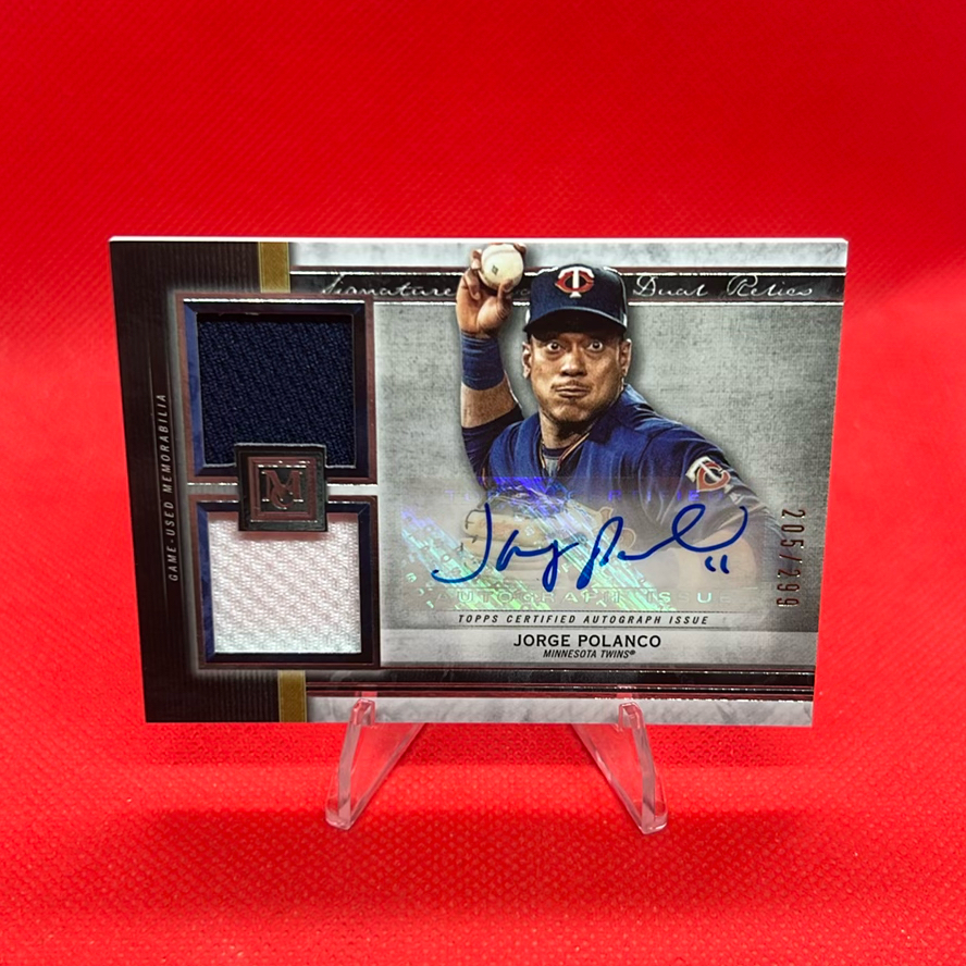 Jorge Polanco 2020 Topps Museum Dual Patch Auto /299