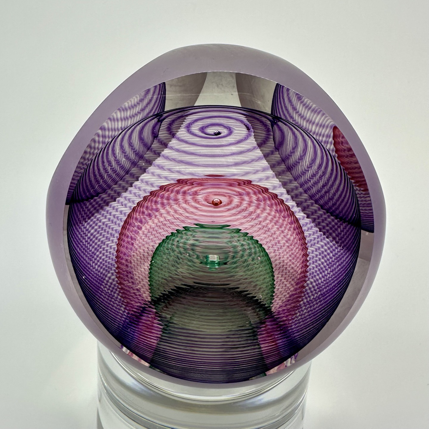 Michael David and Kit Karbler Large 3 Pane Window Art Glass Paperweight ...