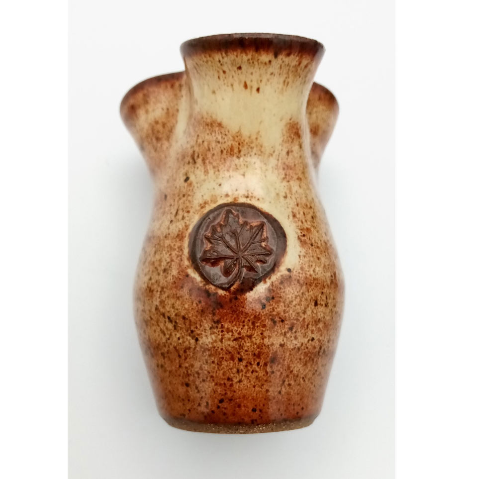 Studio Pottery Syrup Pitcher/Pourer, Maple Leaf Embossed, Stamped ...
