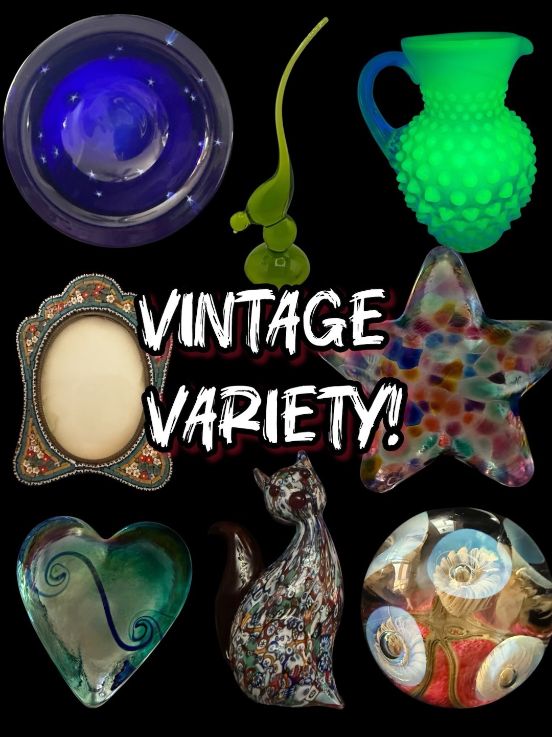 Fenton, Pottery, Paperweights, & More!