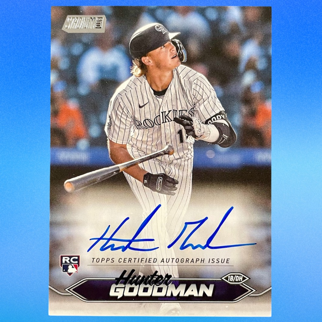 Hunter Goodman RC Auto - 2024 Topps Stadium Club - Colorado Rockies