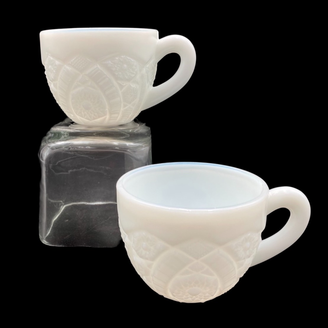 Vintage Thatcher Glass, "Concord" White Milk Glass 1950s Punch Cups ...