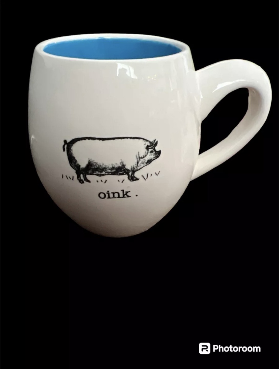 Rae Dunn Vintage “Oink” Pig Coffee Mug M Stamped