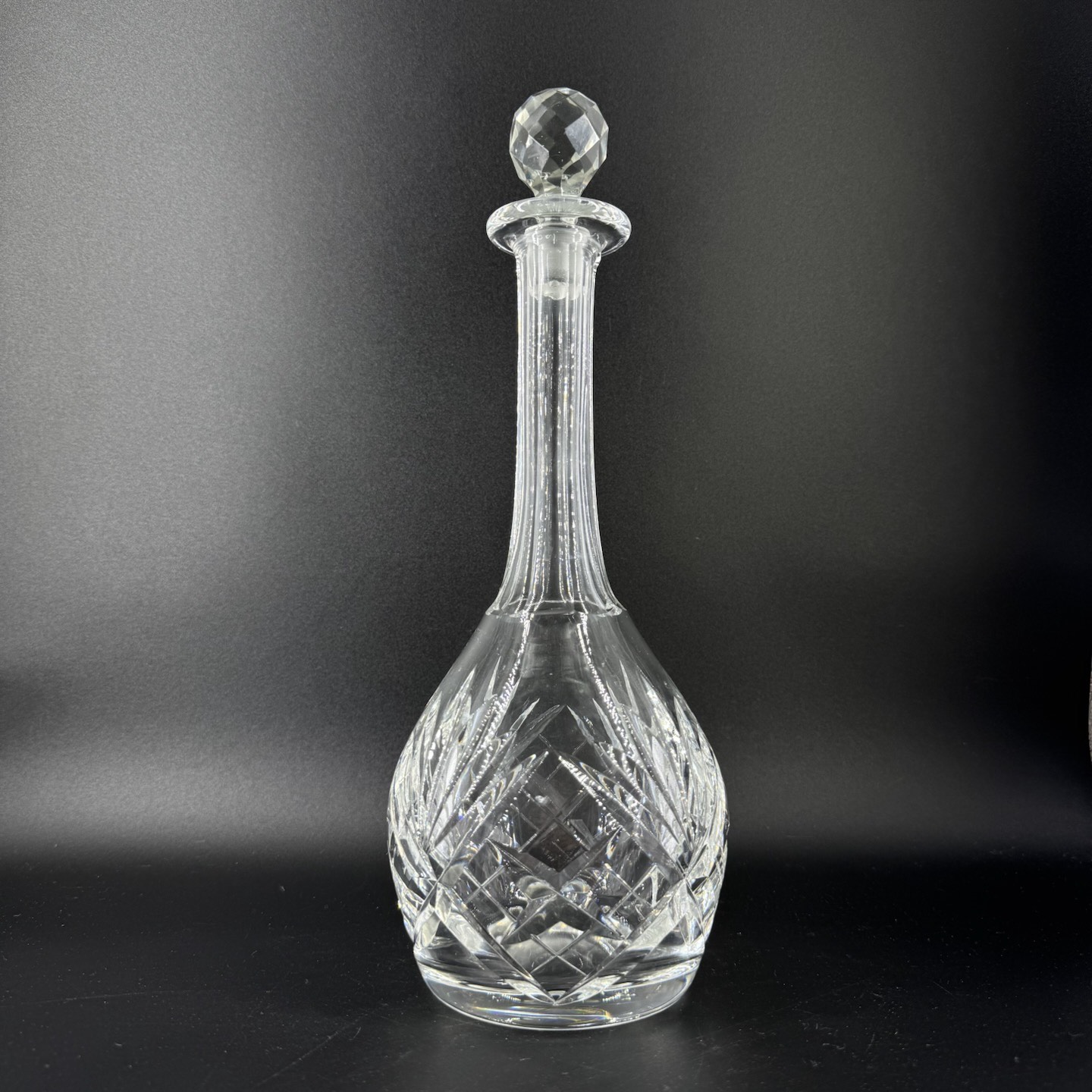 St.Louis Crystal Clear Glass Decanter France Signed “St.Louis Crystal ...