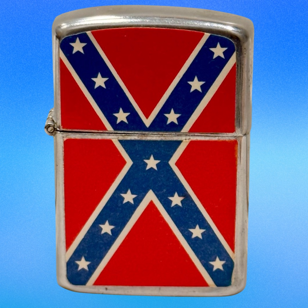 Vintage “Forget Hell!” Civil War Confederate Flag Lighter SMC Made in ...