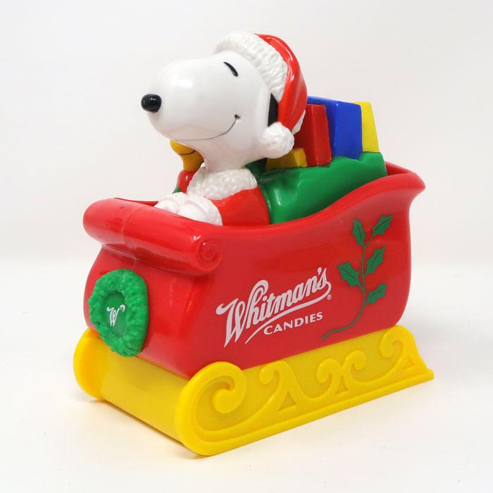 Snoopy Santa Sleigh Bank and Candy Container - Whitman's Peanuts