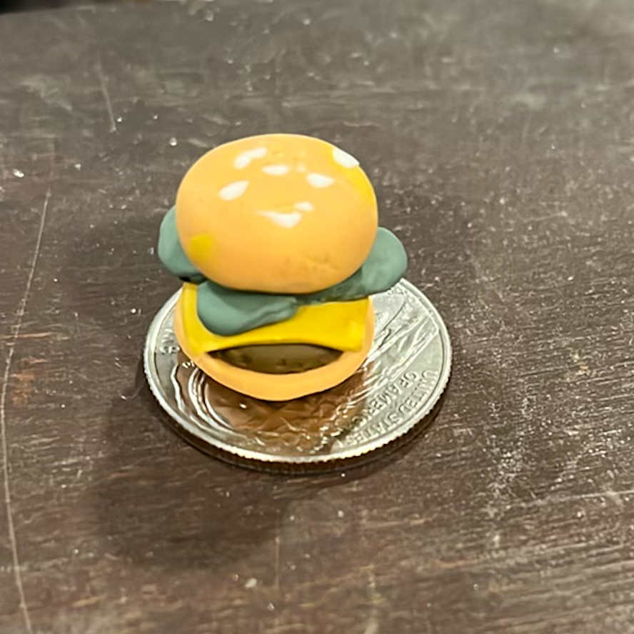 Mini Clay Cheeseburger