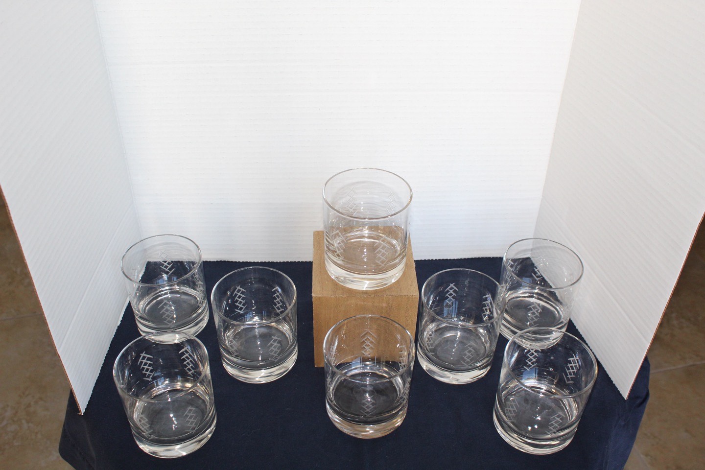 Vintage Set Javit Cut Crystal Piket Clear Rocks /Whiskey Glasses Set Of ...