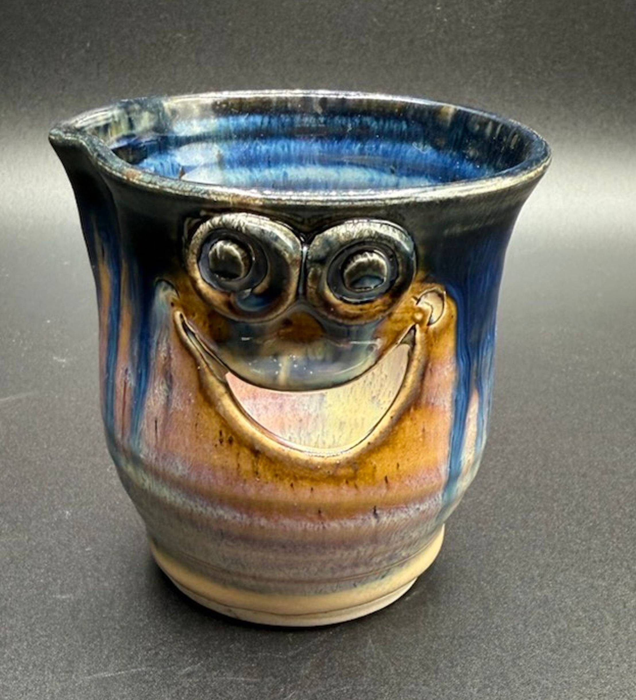 Folk Art Studio Pottery Vintage Egg Divider With a Smiling Face & Drip ...