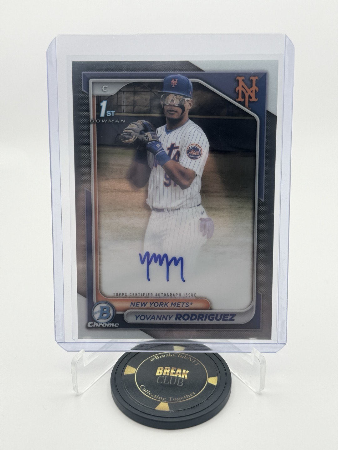 Yovanny Rodriguez Auto 2024 Bowman Chrome 1st - New York Mets