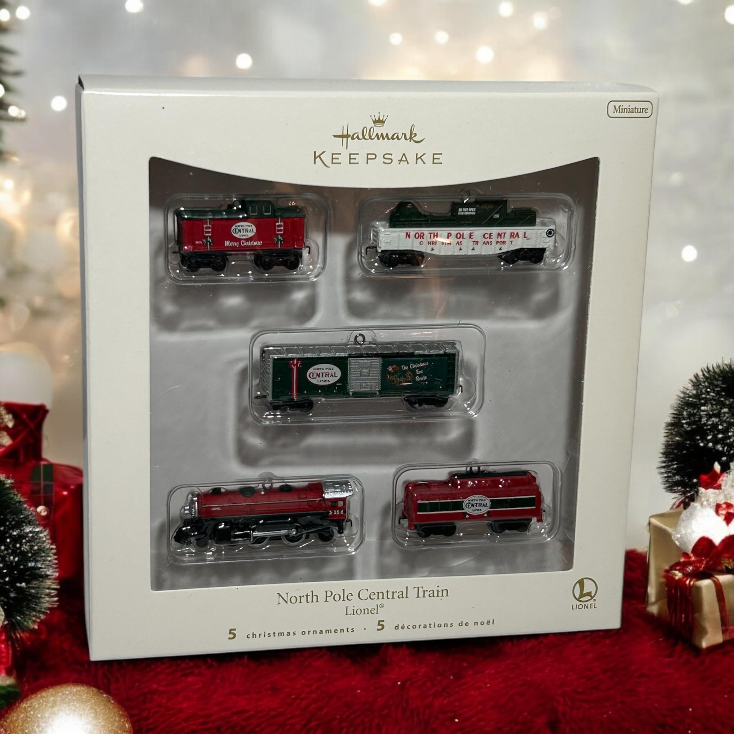 Hallmark Lionel North Pole Central Train Set of 5 Miniature Christmas ...