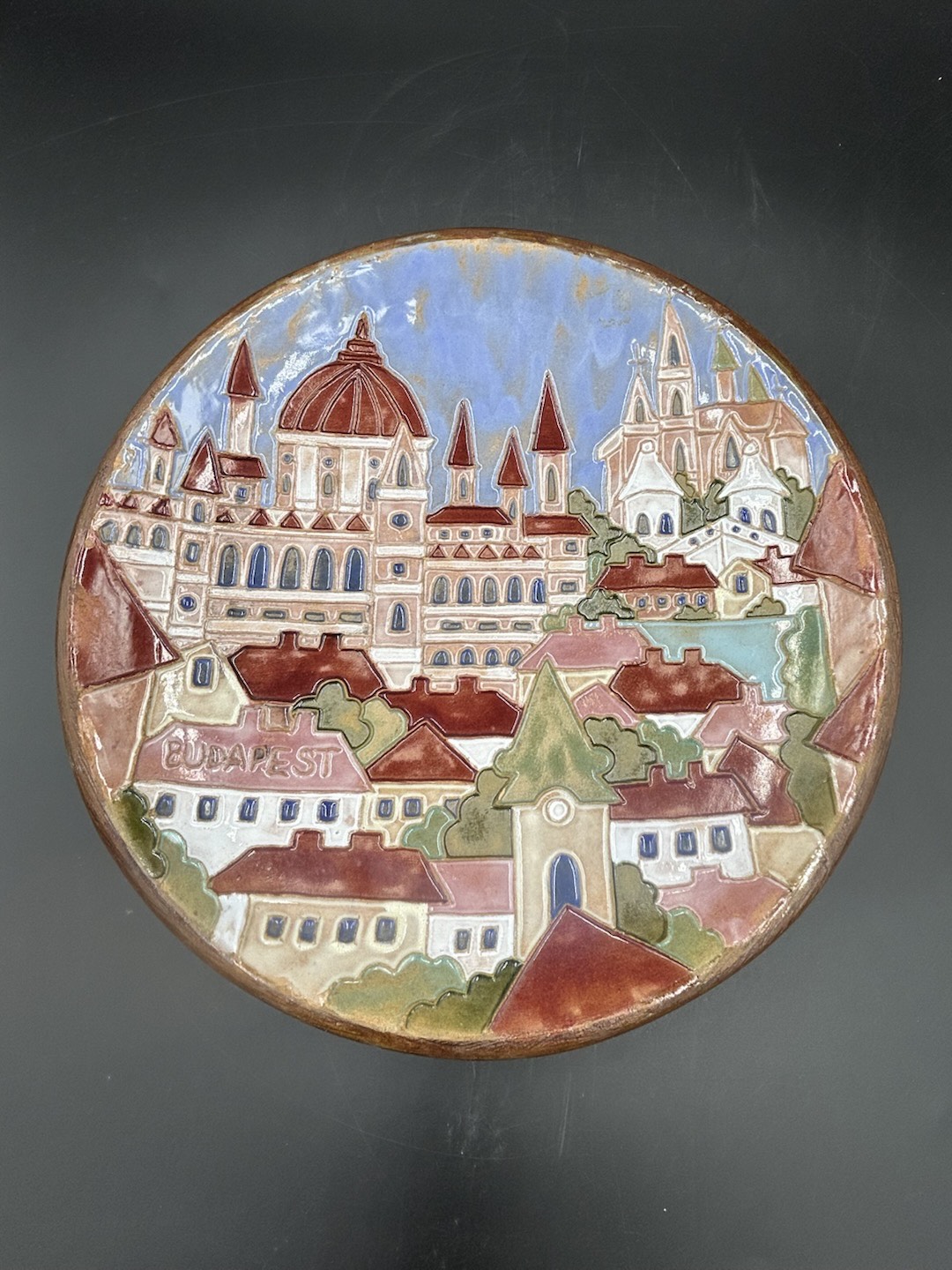 Hungarian Glazed Studio Pottery Artist Signed Decorative Dish Plate ...