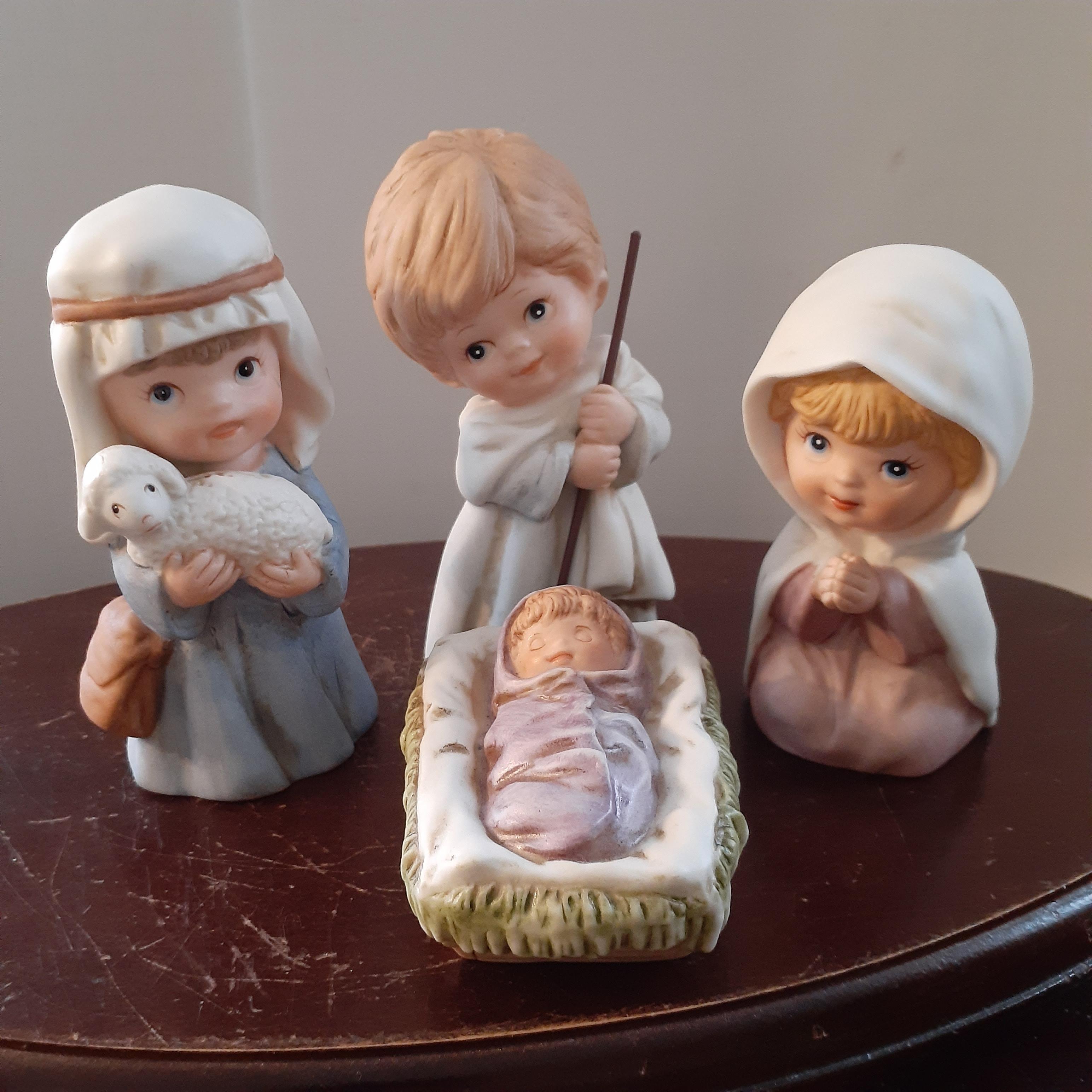 Set Of 4 Homco Nativity Scene