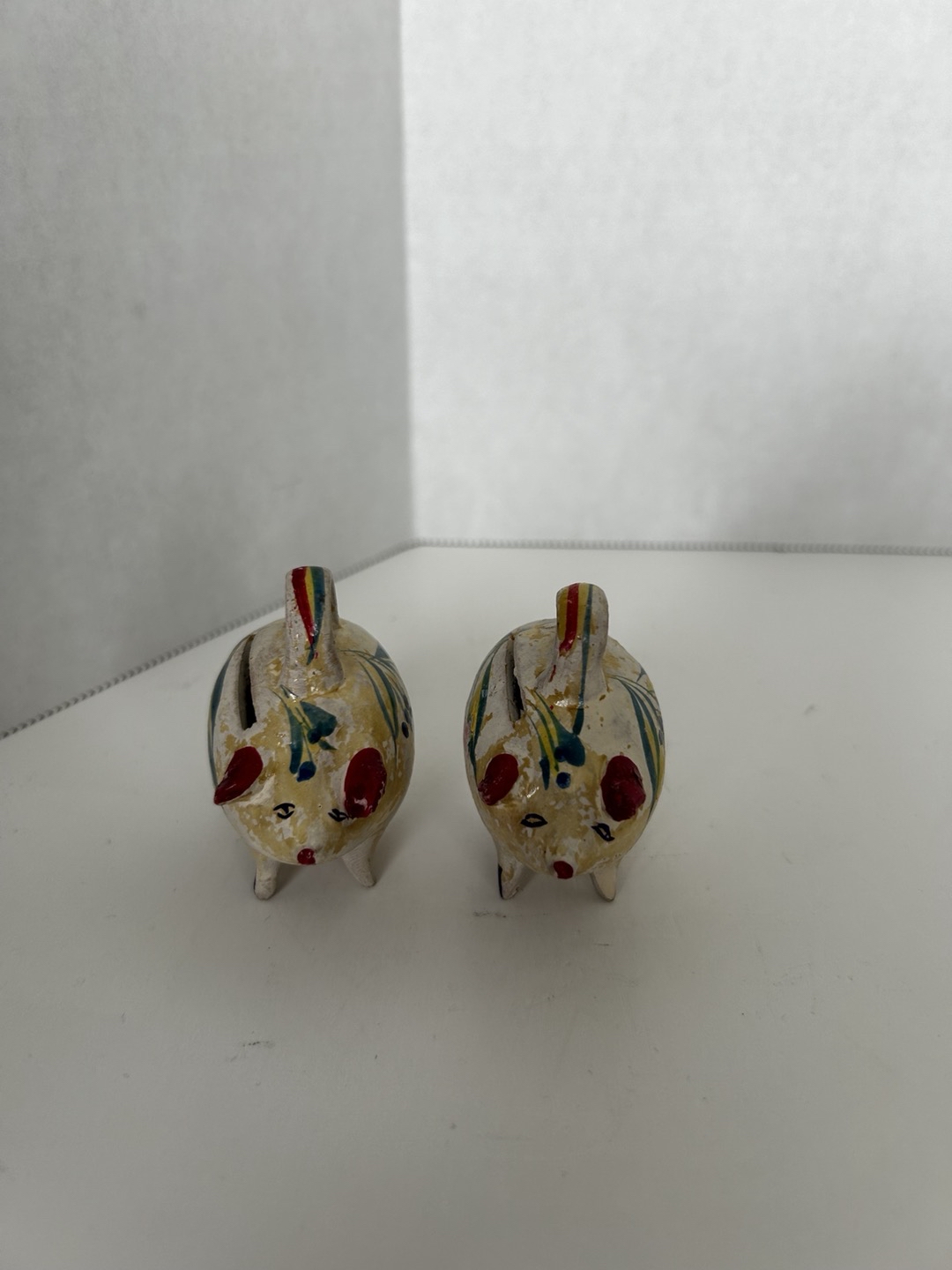 Pair Of Vintage Mexican Piggy Coin Banks