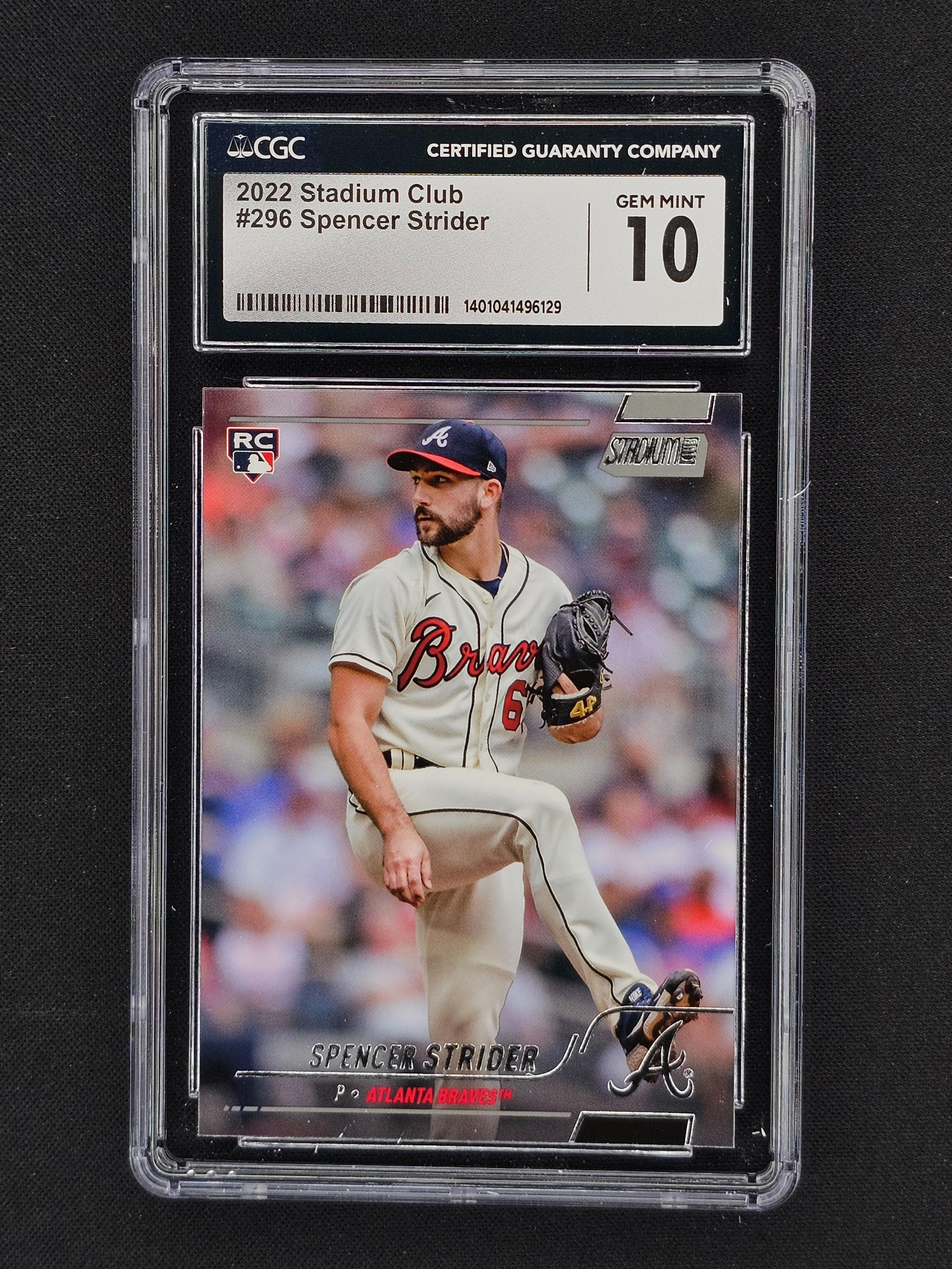 2022 Stadium Club Spencer Strider Rookie Card RC CGC 10 Gem Mint (B)