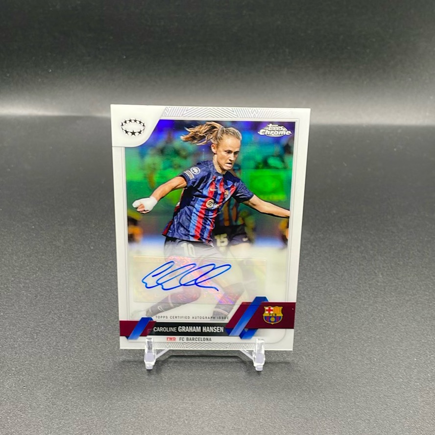 Caroline Graham Hansen Base Auto Barcelona 2022-23 Topps UWCL Chrome ...