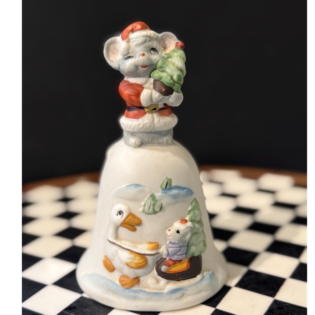Vintage Santa Mouse Bell
