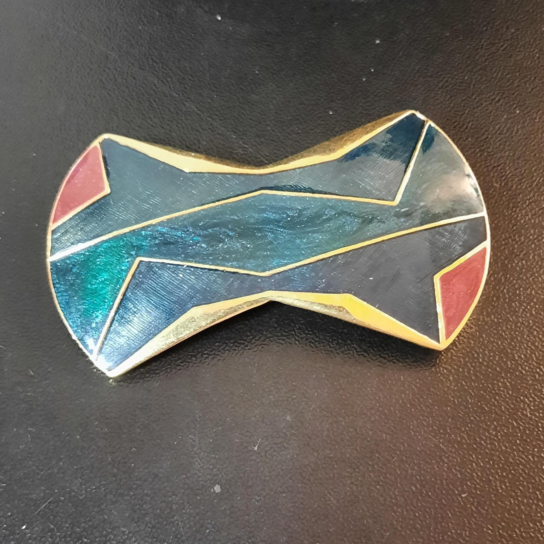 Vintage Art Deco Enamel Brooch