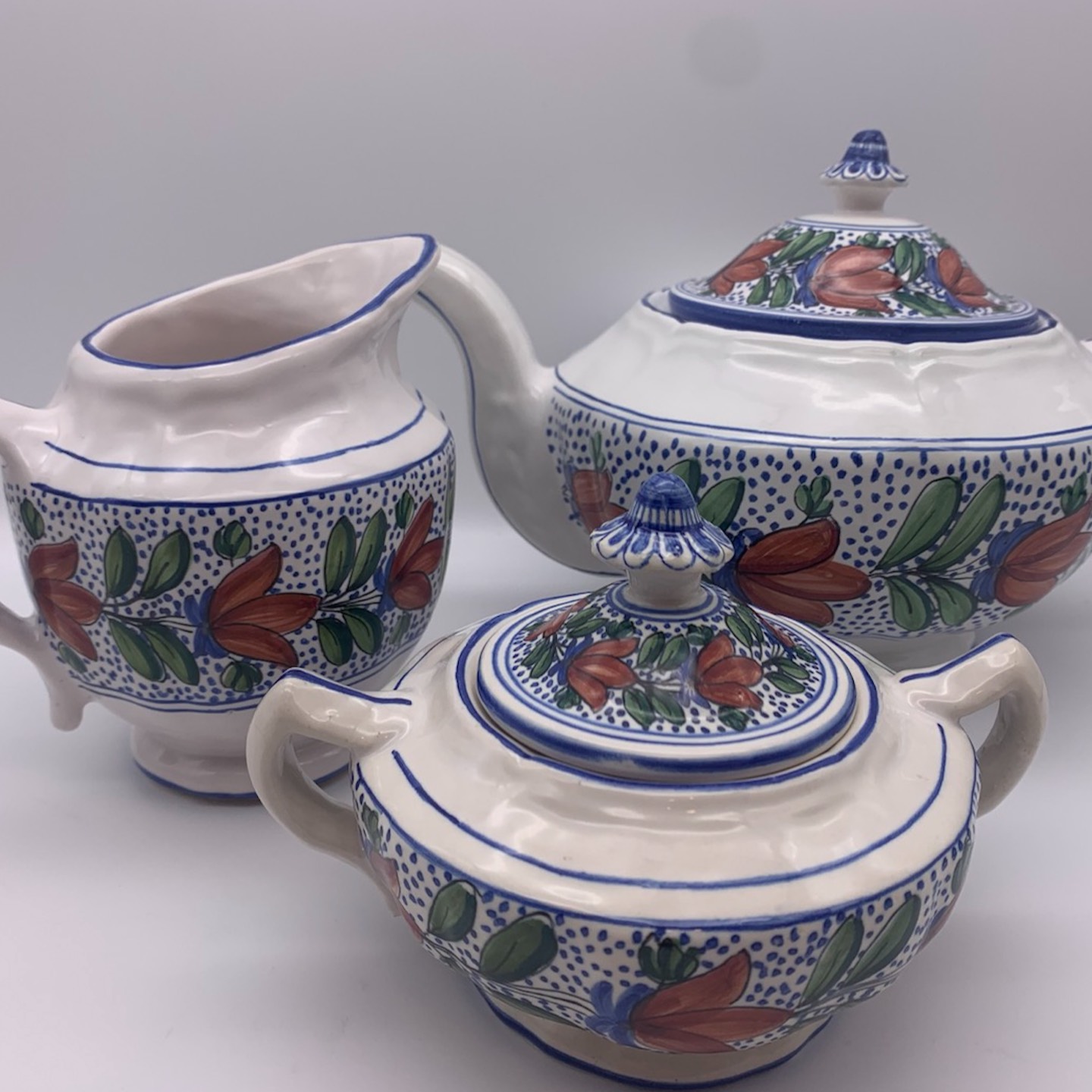 Vintage Casa Talavera Tea Coffee Set Signed DJO Figas Spain