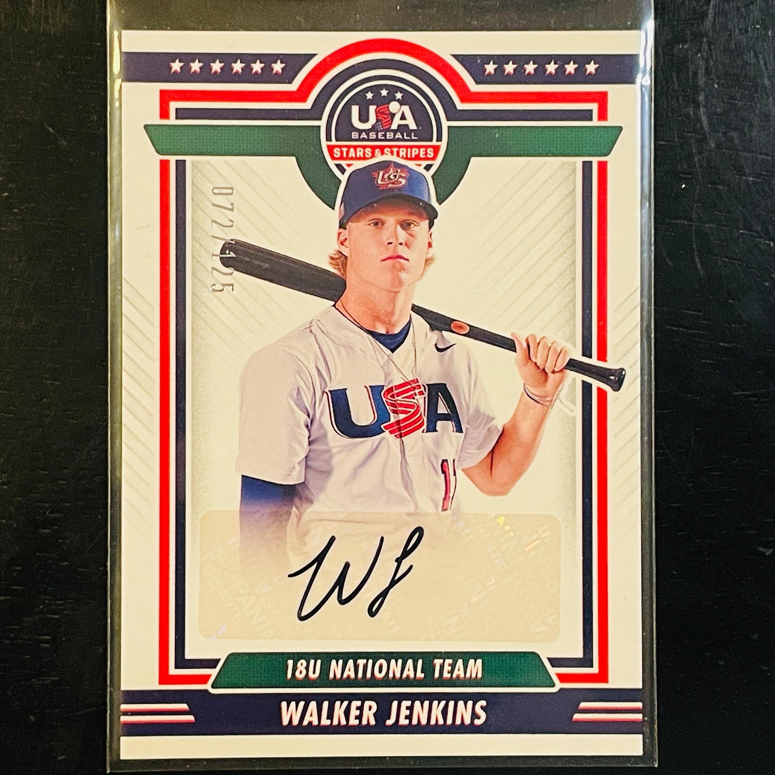 Walker Jenkins Team USA Stars And Stripes Autograph 2022 Limited ...