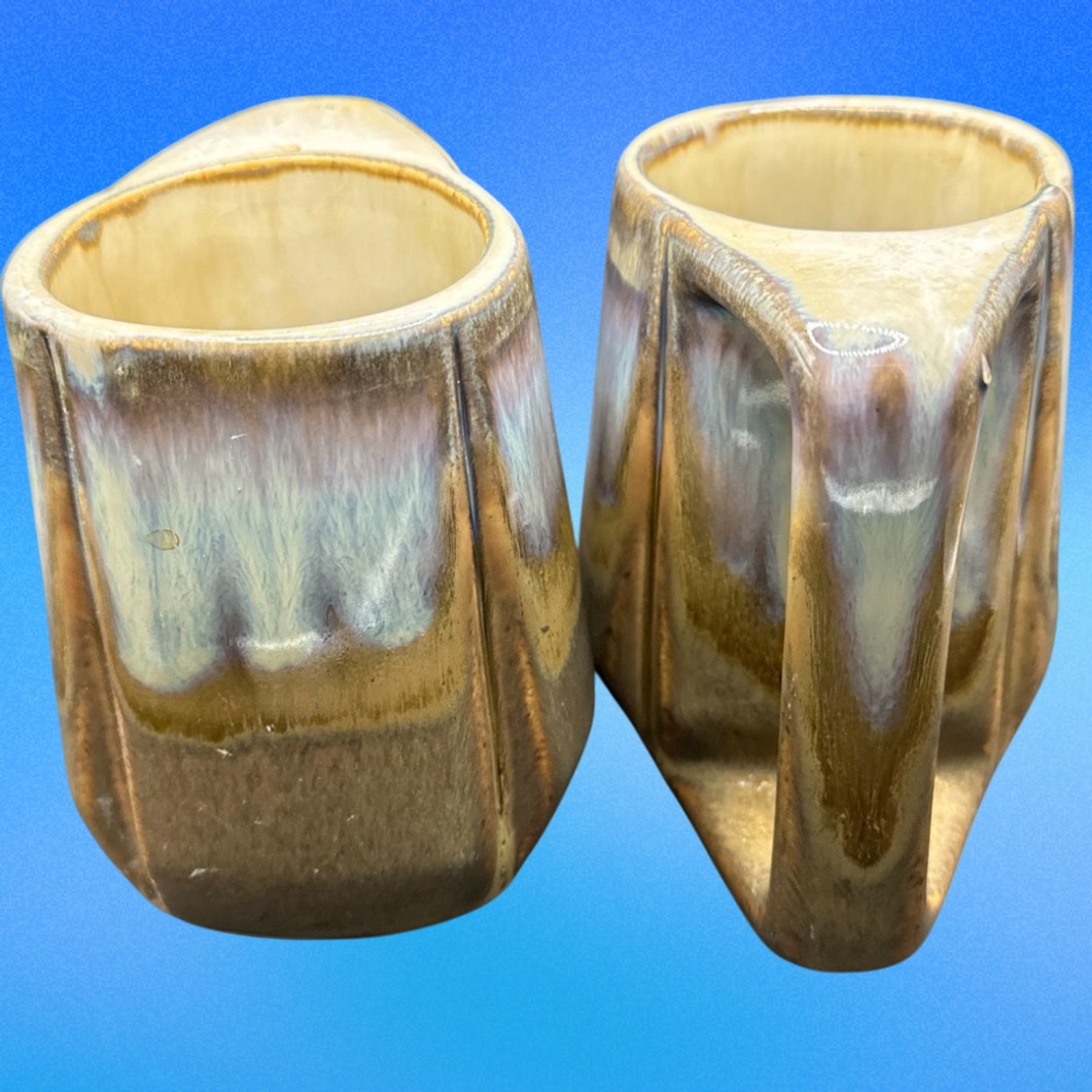 Set/2 Rodolfo Padilla Stoneware Pottery LightBlue Beige Ombré Coffee ...