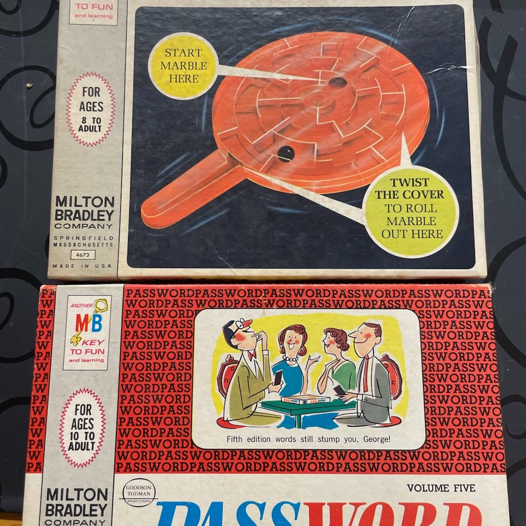 Vintage Board Games 2 - Password And Skill-It Frying Pan Maze