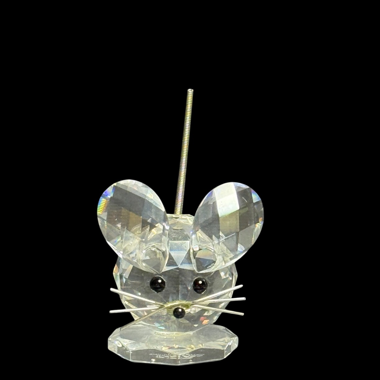 Swarovski Small Crystal Mouse 7631 NR 030 Spring Coil Tail & Metal ...