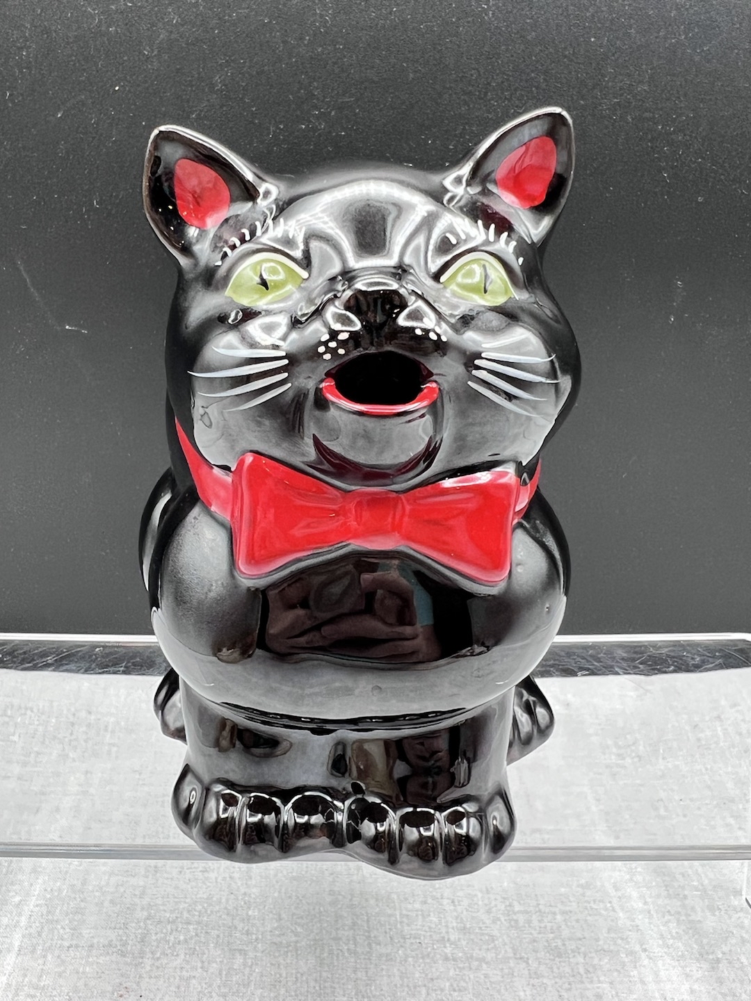 VINTAGE SHAFFORD REDWARE BLACK CAT SMALL PITCHER OR CREAMER