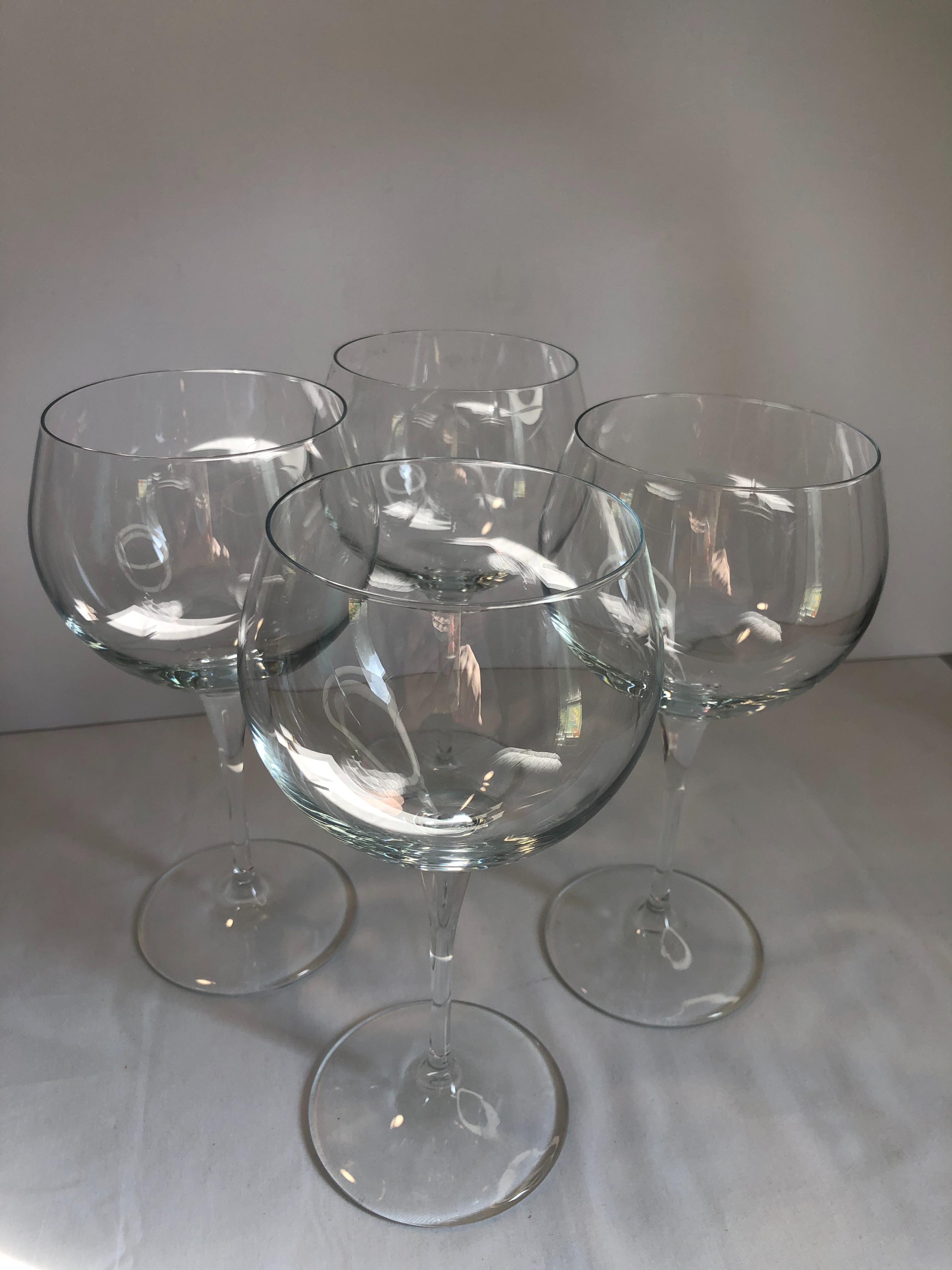 Set of 4 Bormioli Rocco Riserva Barolo Wine Star Glasses Barware Made ...