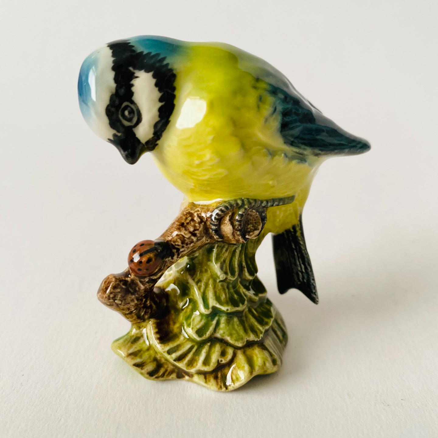 Beswick Blue Tit 992 Bird Figurine 2.5" Ladybug