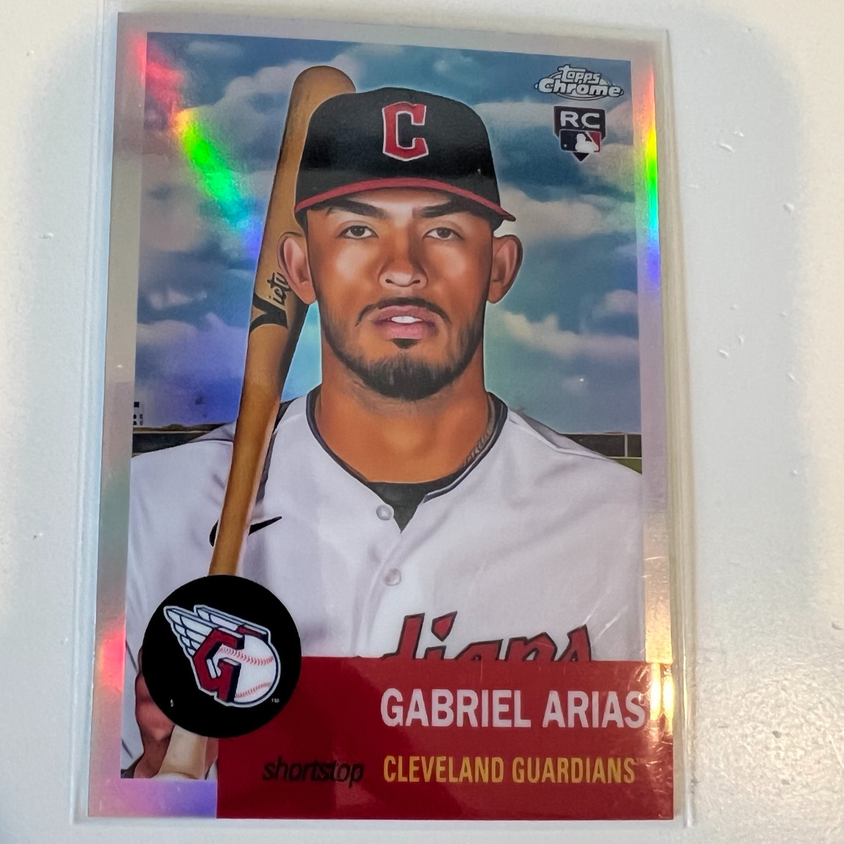 Gabriel Arias RC Platinum Refractor Cleveland Guardians