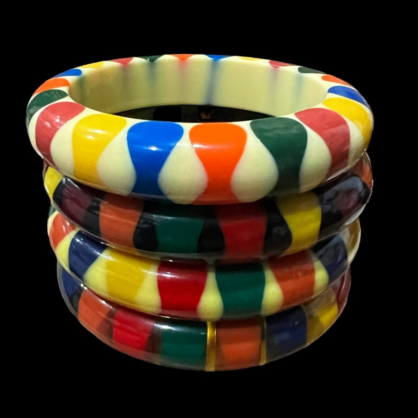#2 - Pantti Acrylic Bowtie Dot Bangle Bracelet - Pick 1