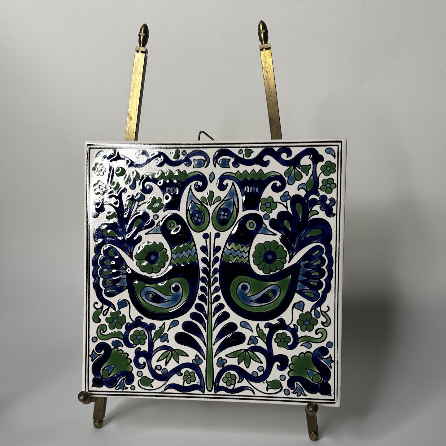 Vintage Greek Ceramic Tile