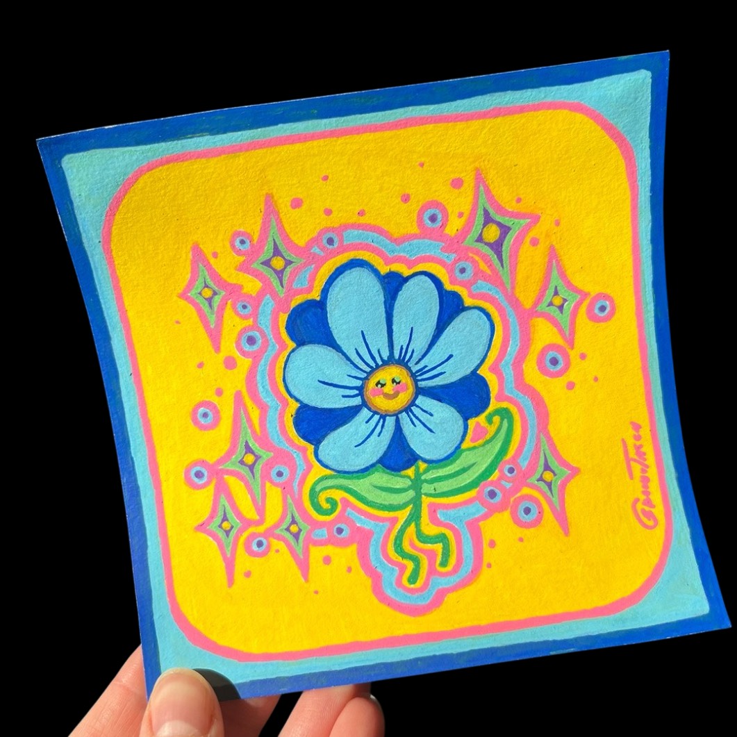 Groovy Flower Sprite - Acrylic Paint Pen Original Artwork By Me, Hand ...