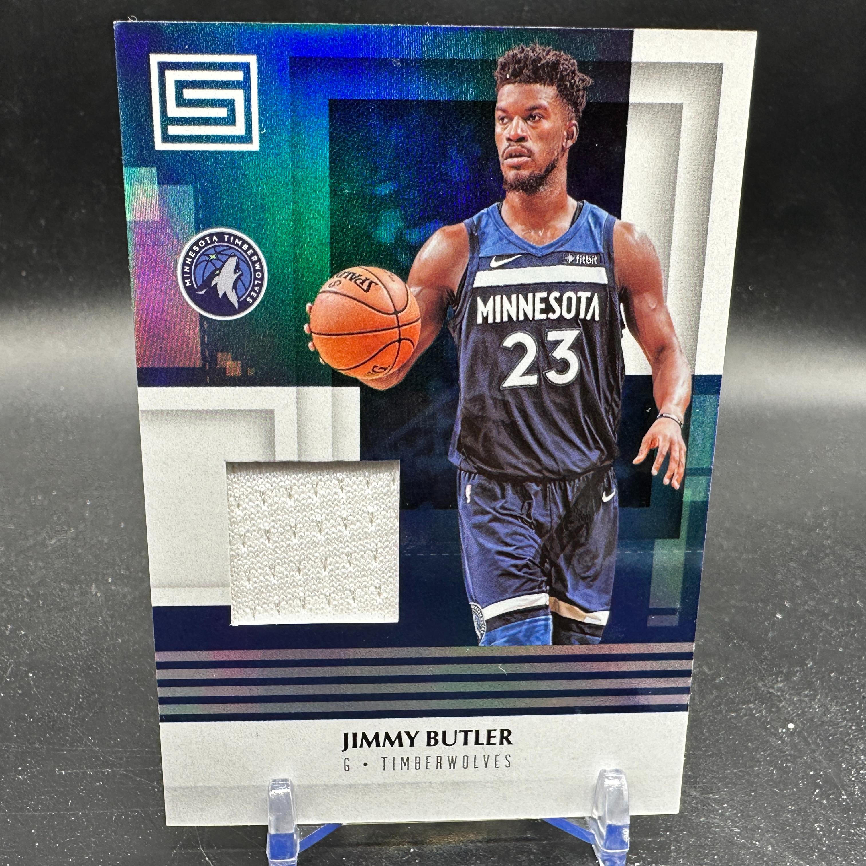 Jimmy Butler Game Worn Materials 2017-18 Panini Status Minnesota ...