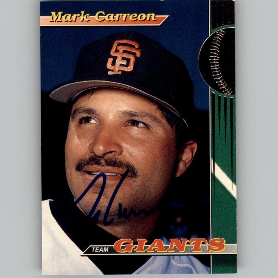 Mark Carreon Signed San Francisco Giants 1993 Topps Stadium Club ...