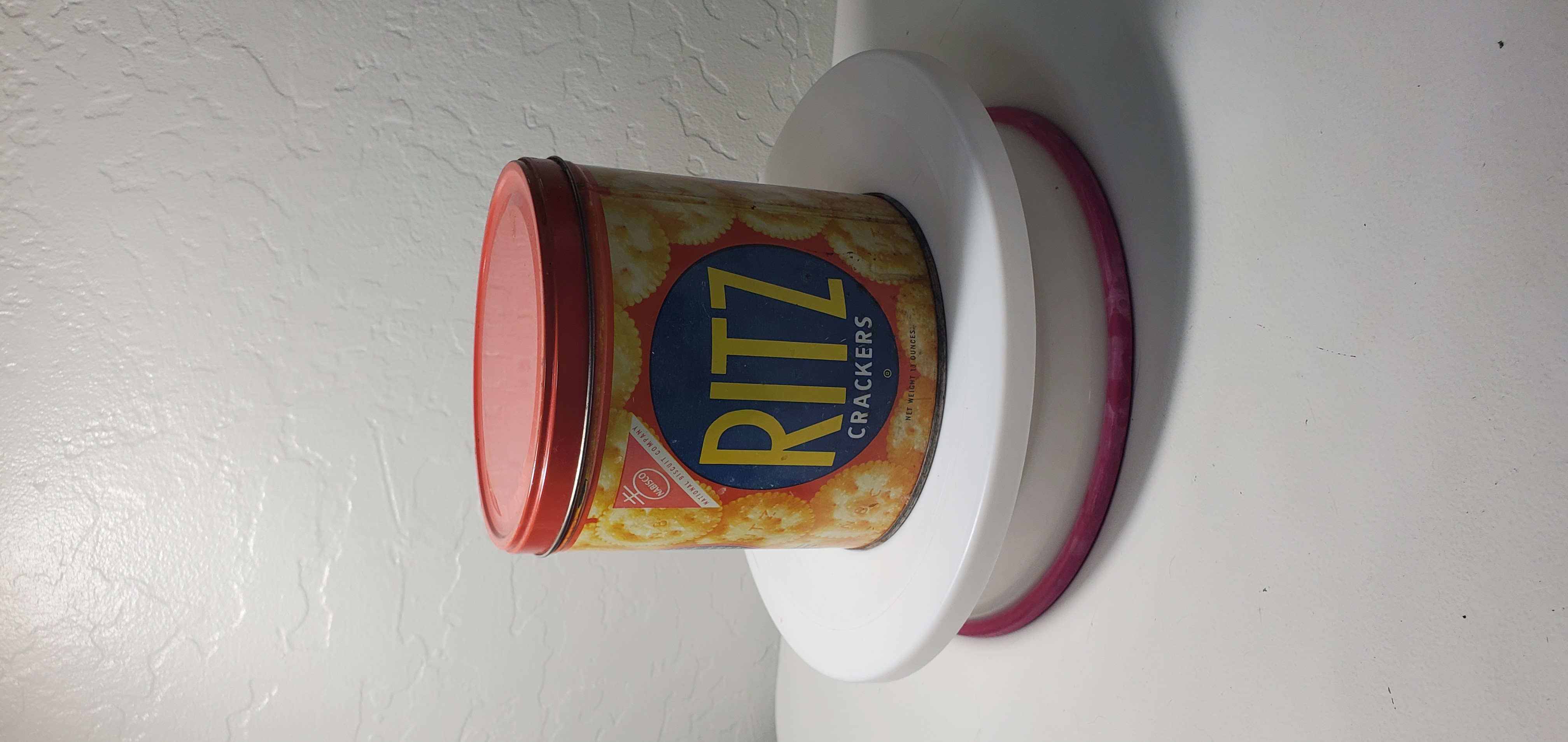 1977 Nabisco Ritz Cracker Metal 13oz. Round Advertising Tin ~Vintage ...