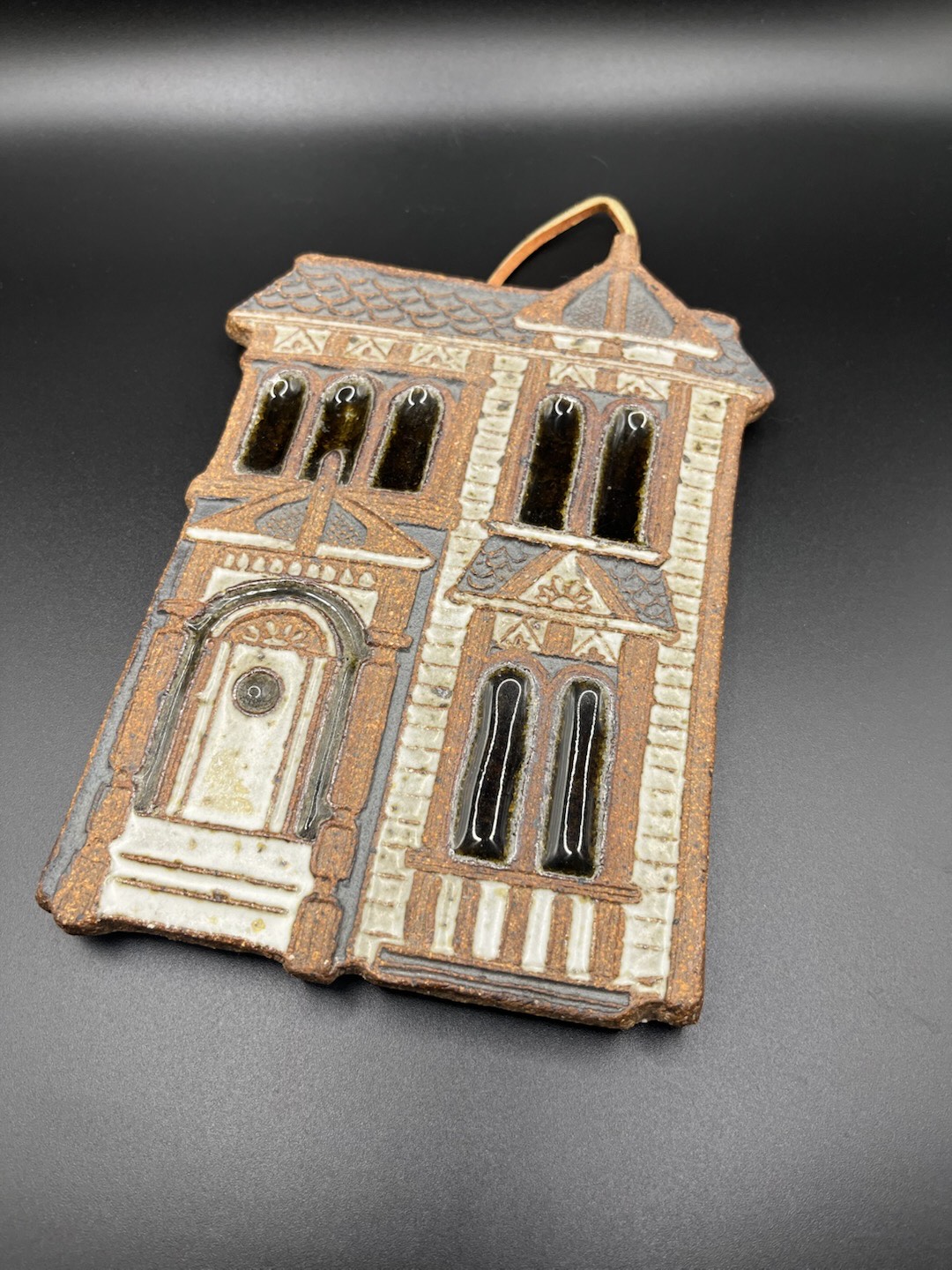 Victoria Little John Ceramic House Wall Plaque Trivet Stoneware